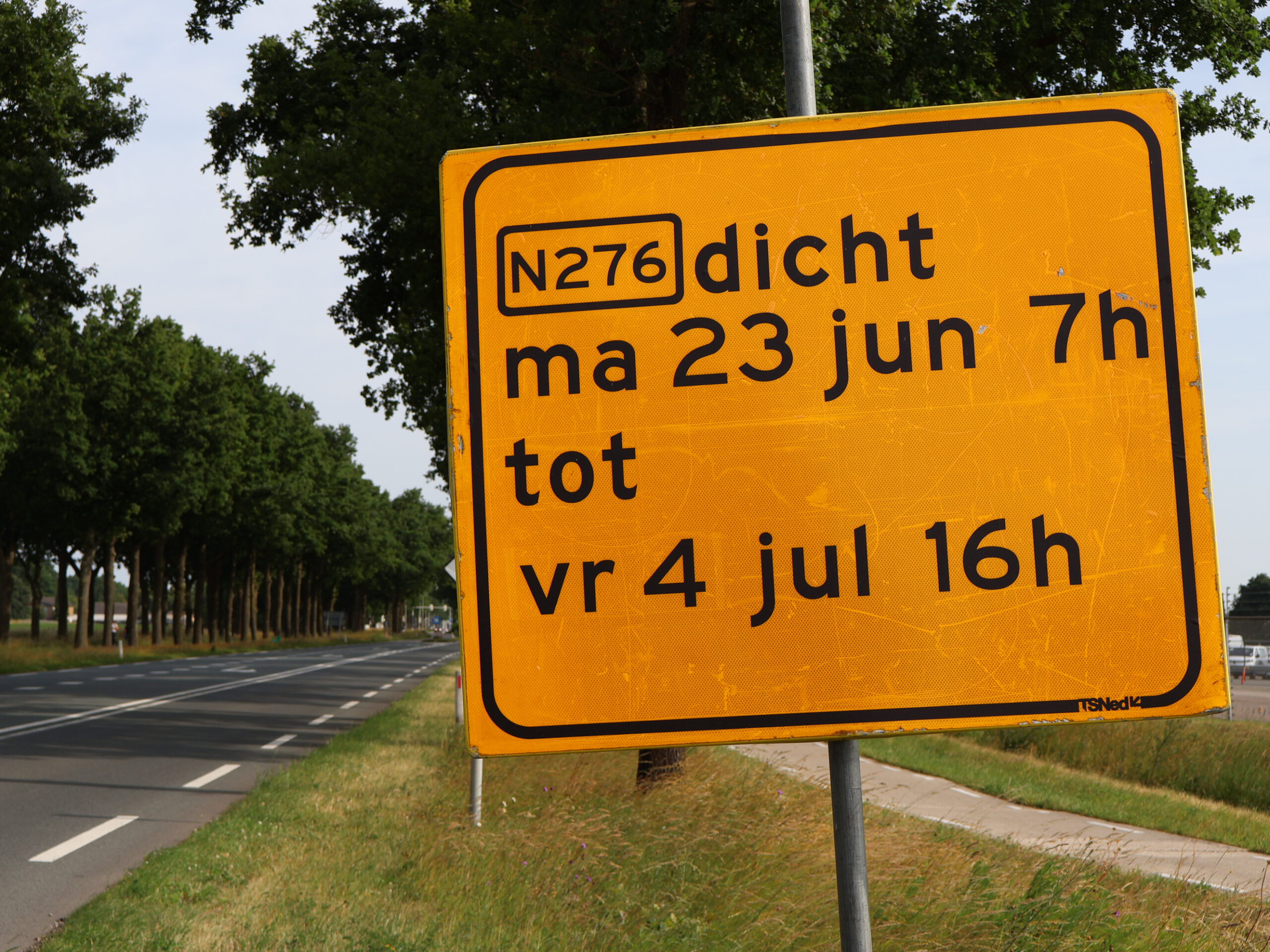 Provincie bevestigt: geen calamiteitenroute tijdens afsluiting N276 bij ...